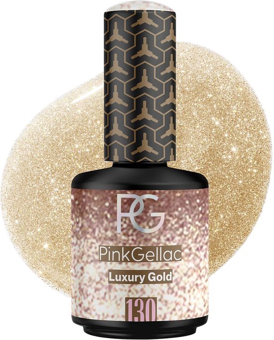 Pink Gellac - 130 Luxury Gold Gel lak 15ml - Gouden GelLak - gel nails ...