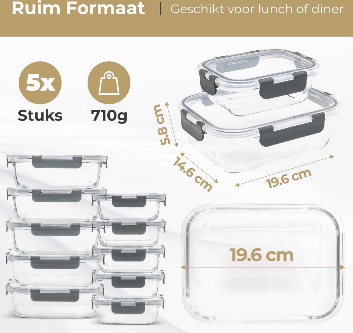 Stosh Vershoudbakjes - Meal Prep Bakjes - Lunchbox - Diepvriesbakjes ...