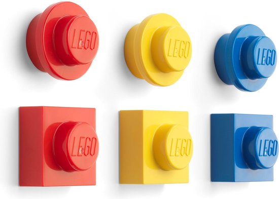 Lego - Magnet Set - Red, Blue, Yellow | bol.com