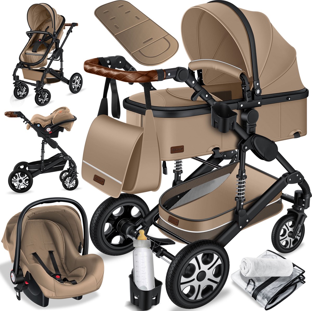 KESSER® Loops Kinderwagen 3 in 1 Wandelwagen Combo Complete Set incl ...