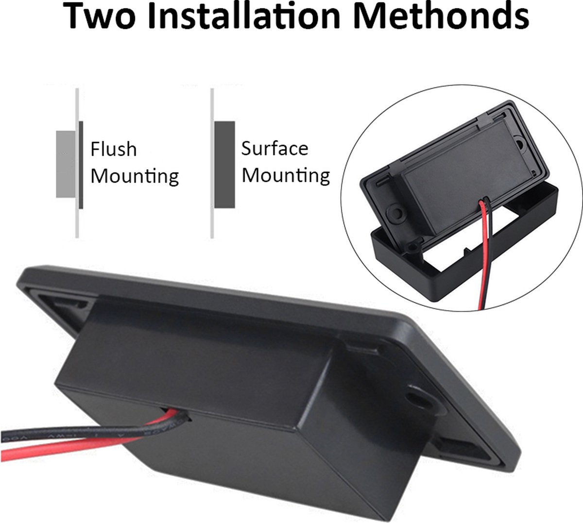 USB Opbouw [INBOUW OF OPBOUW] [2X USB] [BLAUWLED] | bol.com