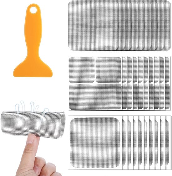 Reparatiepatches raamschermen zelfklevend 30 stuks - sterke 3-laags ...