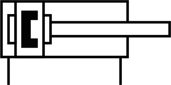 Festo Vlakke Cilinder 25mm Boring 200mm Slag Dubbelwerkend - 164035 ...