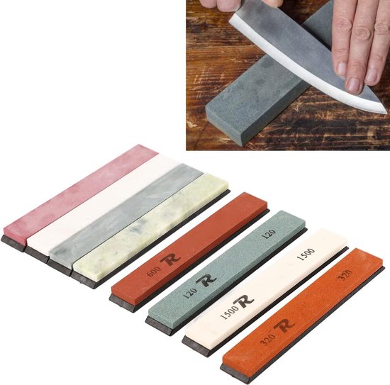 Knife Sharpening Set - Sturdy Professional Sharpener with Grinding Stone - Fixed Angle... | bol
