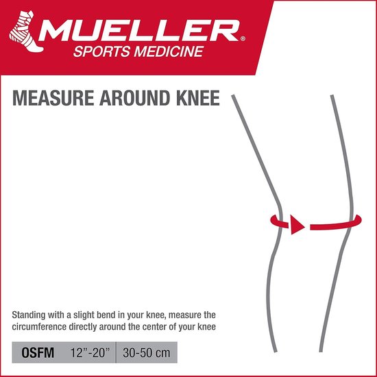 Verstelbare kniebandage - eenheidsmaat - open knieschijf - zwart - maat ...