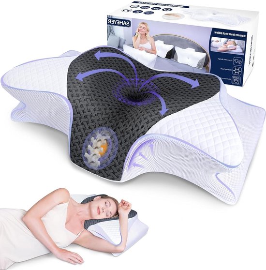 Ergonomisch traagschuim zijslaapkussen voor volwassenen - verbeter slaapkwaliteit - 60... | bol