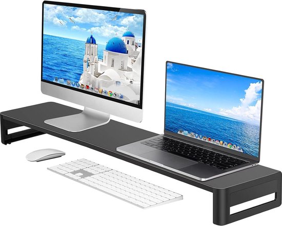Dubbele monitorstandaard voor 2 monitoren tot 32 inch - Zwart ...