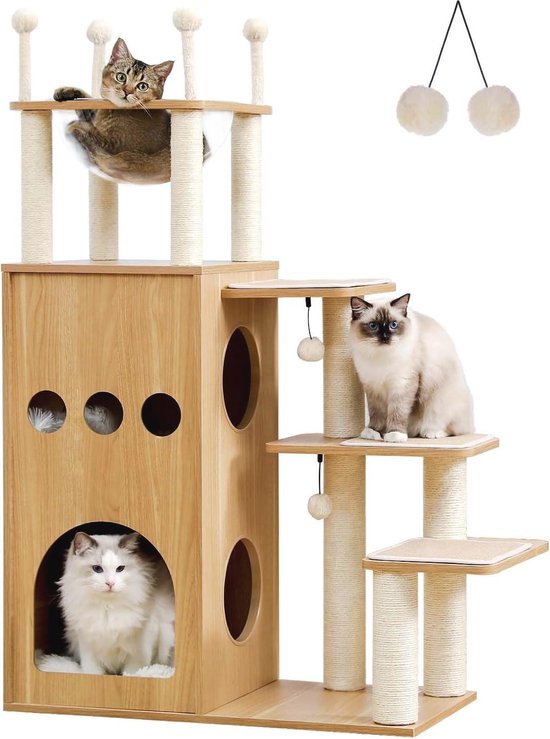 Luxe Kattenboom met Krabpalen en Speeltoren voor Meerdere Katten ...