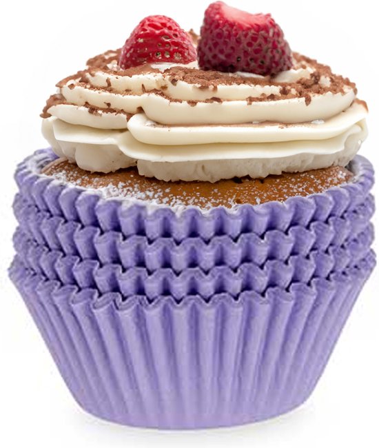 Kinvara Muffin en cupcakes maken vormpjes - papier - paars - set 200x ...