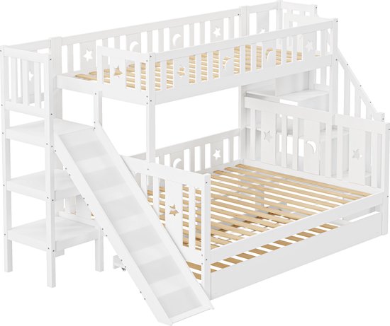 Merax Kinderbed 90x200/140x200 cm - Massief Houten Stapelbed met ...