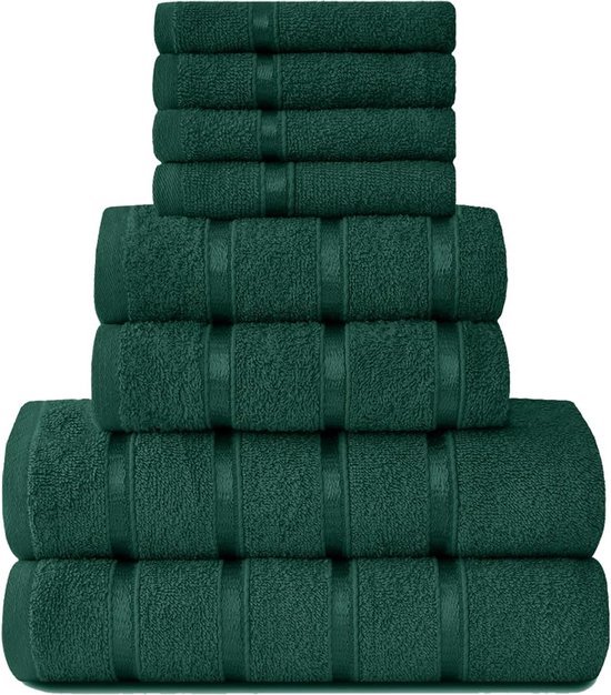 Katoenen handdoekenset, zeer absorberende en sneldrogende handdoeken ...