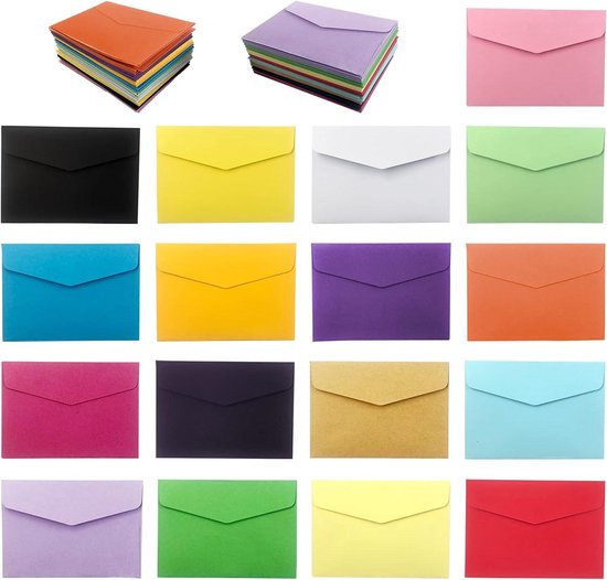 Colored Mini Lovely Paper Envelopes - Small Envelopes for Christmas ...