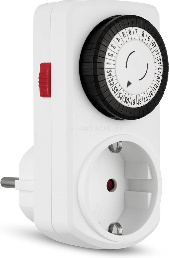 Tijdschakelaar mechanische timer stopcontact 48 schakeltijden per dag ...