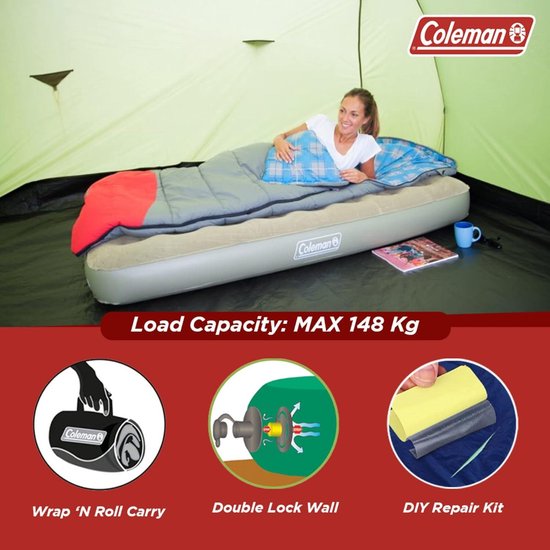 Luchtbed Comfort Bed Single - binnen buiten - velours logeerbed - 1 ...