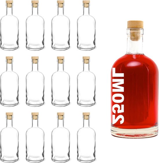 Glazen flessen 250 ml Nocturne-HGK 025 liter - snapps flessen ...