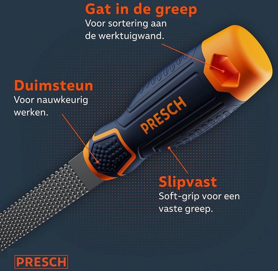 Houtrasp Set 3st Plat Stootrasp Halfronde Ronde Rasp 200mm ...