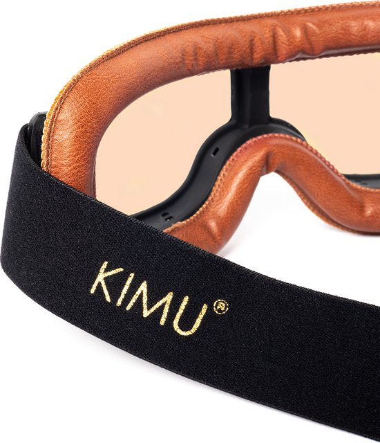 KIMU Goggles Motor Skibril - Bril Bruin Montuur - Bruine Glazen ...