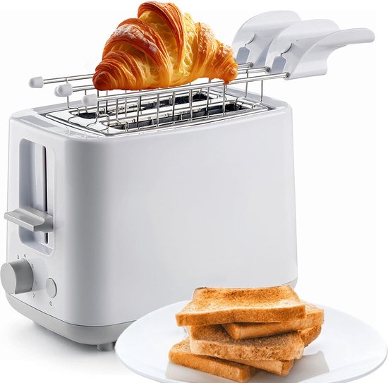 Broodrooster met Tostiklemmen - Toaster - Broodroosters - Wit | bol