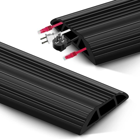 3 kabelgoot met kabelbescherming - Bodemkanaal voor thuis, kantoor ...