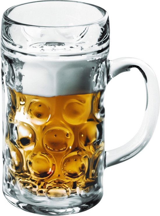 Bierpullen/bierglazen - 6x - 1.3 liter/130 cl/1300 ml - onbreekbaar kunststof -... | bol