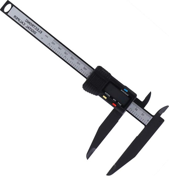 Digital Electronic Caliper Carbon Ruler with Long Claw Battery - 150mm ...