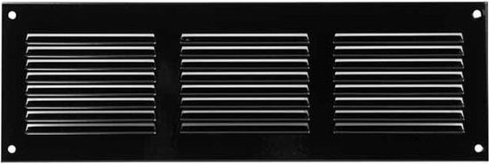 Metalen rooster 300x100mm zwart - MR3010M - RAL9005 | bol