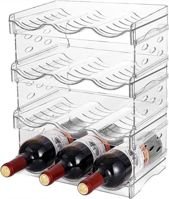Wijnrek stapelbaar - flessenrek - flessenhouder - koelkast ...