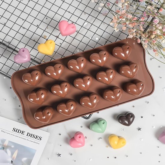 Chocolade vorm siliconen bonvorm hart 15 putten anti-aanbaklaag bonvorm ...