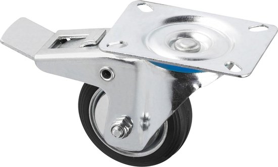 Zwenkwiel met vastzetter - Ø 160 mm - 135 x 105 mm plaat - massief ...