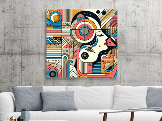 Modern relief schilderij | Abstracte driedimensionale interpretatie van ...