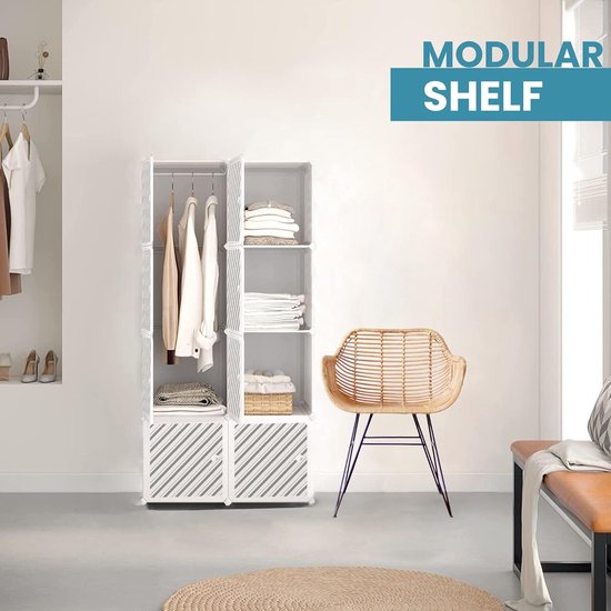 Modulaire Kledingkast - Kledingopberger voor thuis - Opbergplank voor ...