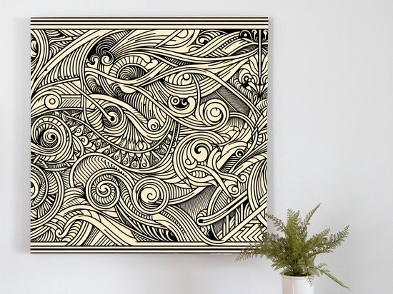 Line art escher schilderij | Abstracte geometrie en illusie verweven in ...