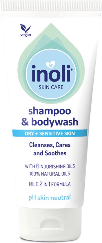 Inoli Skin Care 2-in-1 Baby Shampoo & Douchecrème - Droge & Gevoelige ...