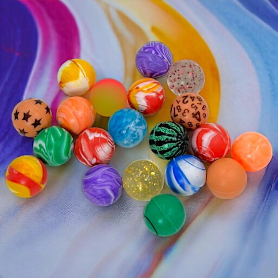 Mini-flummis bouncing ballen - 20 stuks - Kleurrijk - Perfecte ...