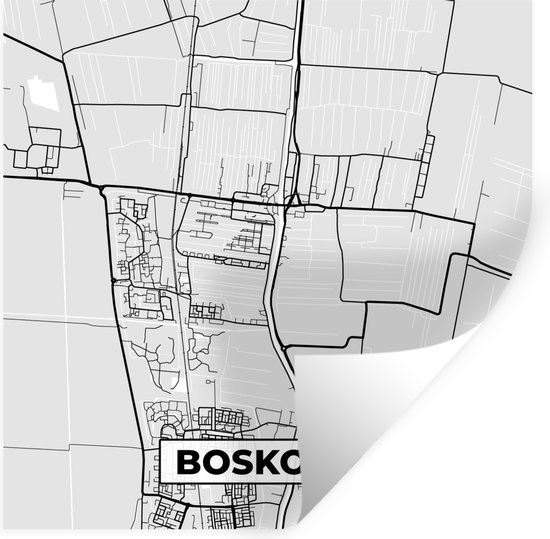 Muurstickers - Sticker Folie - Kaart - Boskoop - Plattegrond ...