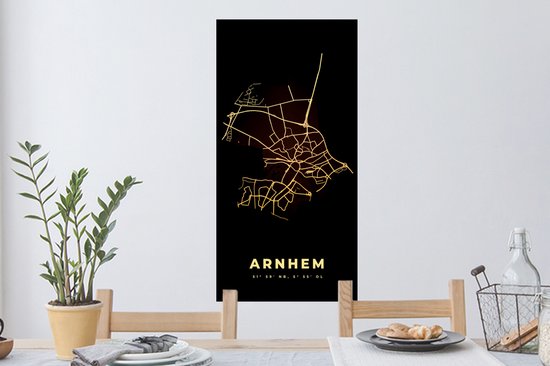 Muurstickers - Sticker Folie - Stadskaart - Plattegrond - Arnhem ...