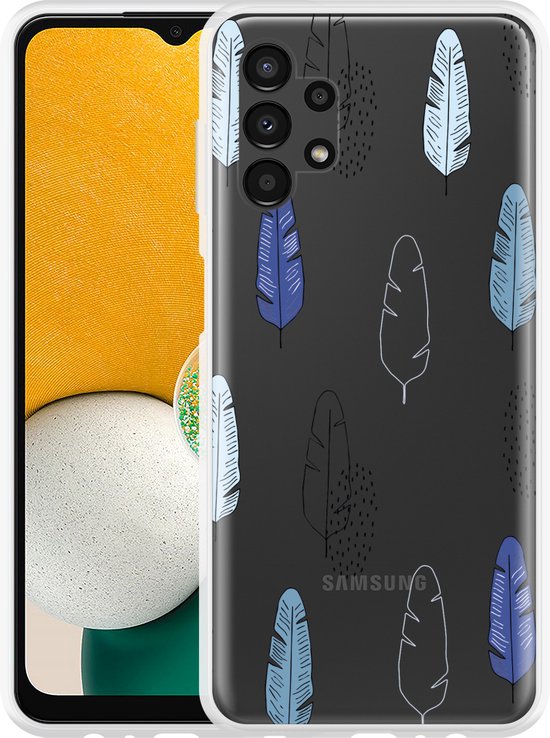 Samsung Galaxy A13 Hoesje Feathers Pattern - Designed by Cazy | bol.com