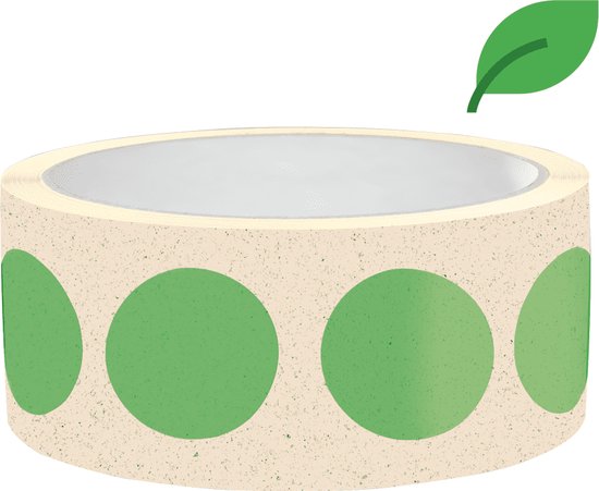 Markeringspunten stickers, groen, graspapier, 500 per rol | bol.com