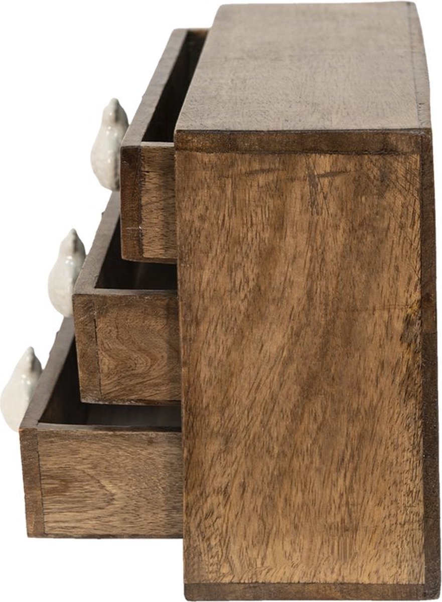 Ladekastje 29*14*22 cm Bruin Hout Kip Opberg ladekastje | bol.com