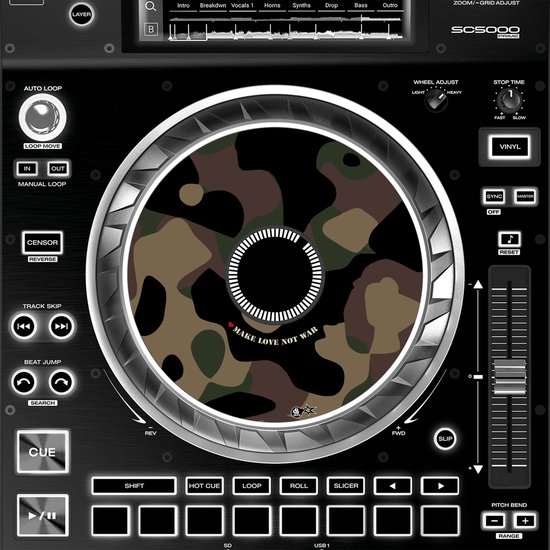 dj-skins Denon SC5000 Jogwheel Skin Peacemaker (Pair) - DJ Skin | bol