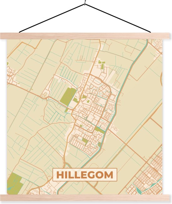 Schoolplaat - Hillegom - Kaart - Stadskaart - Plattegrond - Vintage ...