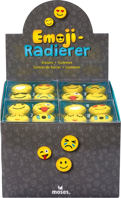 Moses Gummen Emoticons 4 Stuks 3 Cm Geel | bol