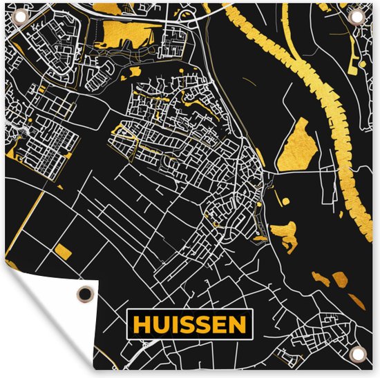 Tuin poster Plattegrond - Huissen - Stadskaart - Kaart - 200x200 cm ...