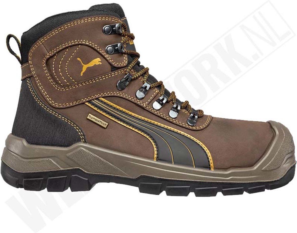 Puma veiligheidsschoenen hoog s3 kruipneus 63022 40 bruin | bol.com