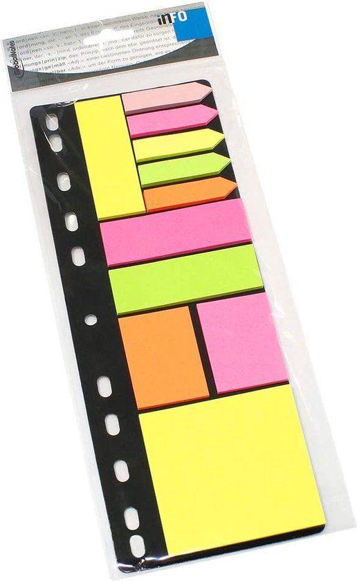 Info Sticky Notes 3 kleuren diverse formaten | bol