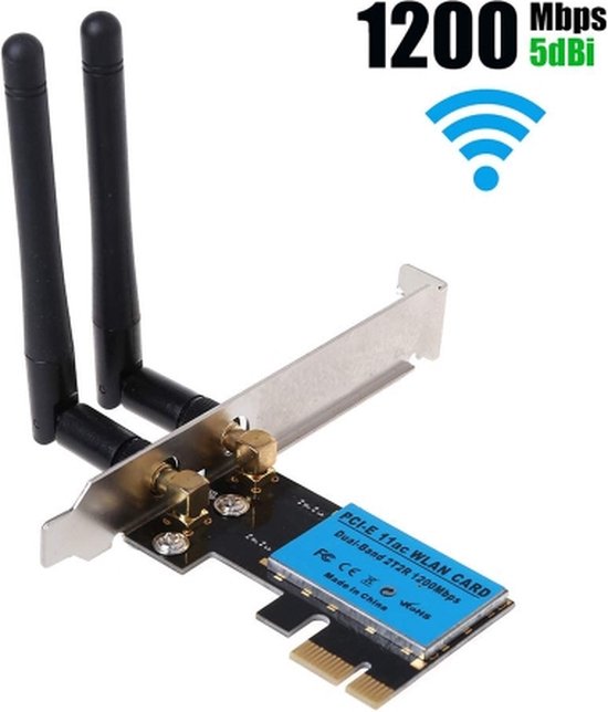 1200 Mbps 5G / 2.4G Dual Band PCIE Wireless Network Card | bol