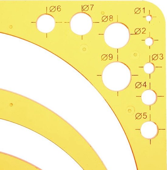 bol.com | Circle Radius Halve Cirkel Tekening Sjabloon KT Soft Plastic ...