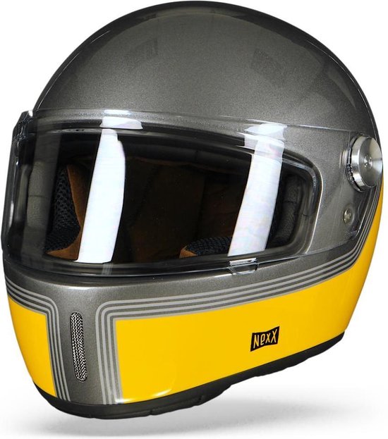 Nexx X.G100R Motordrome Titanium Geel Integraalhelm - Motorhelm - Maat ...
