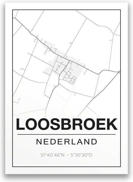 Poster/plattegrond LOOSBROEK - 30x40cm | bol