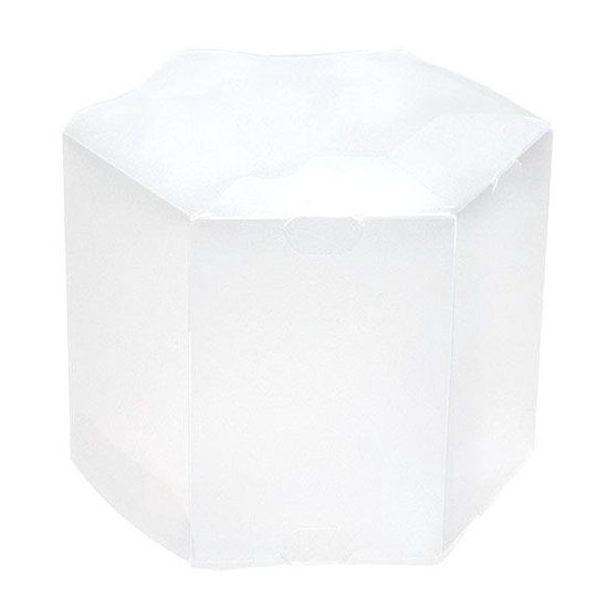 Frosted 6-Hoekige Plastic Doos 8.9 x 8.9 x 7.6 cm (25 stuks) | bol.com